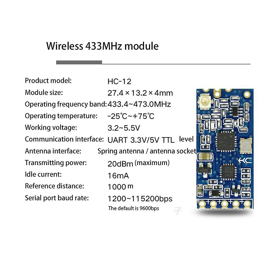 HC-12 433Mhz SI4463 Wireless Serial Port Module 1000M Replace Bluetooth ...