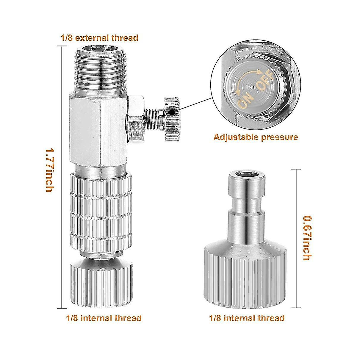 Quick Release Disconnect Adapter 1/8 Inch Plug Male & Female Fitting ...