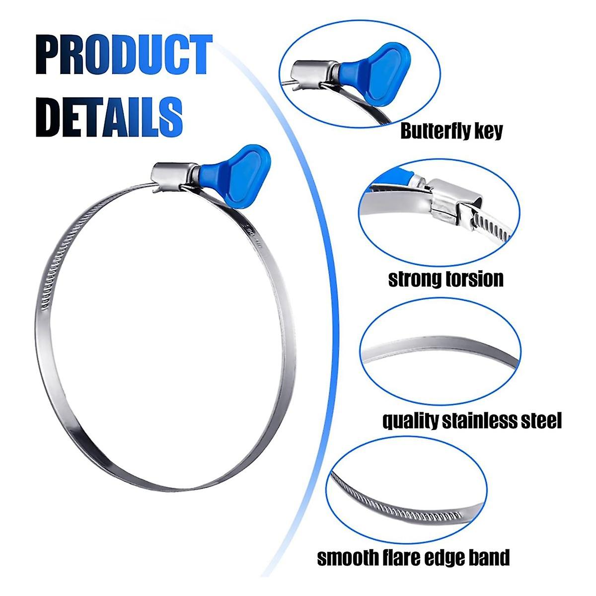 20 Pcs 4 Inch Key Hose Clamp Thumb Screw Key Adjustable Pipe Clamp ...