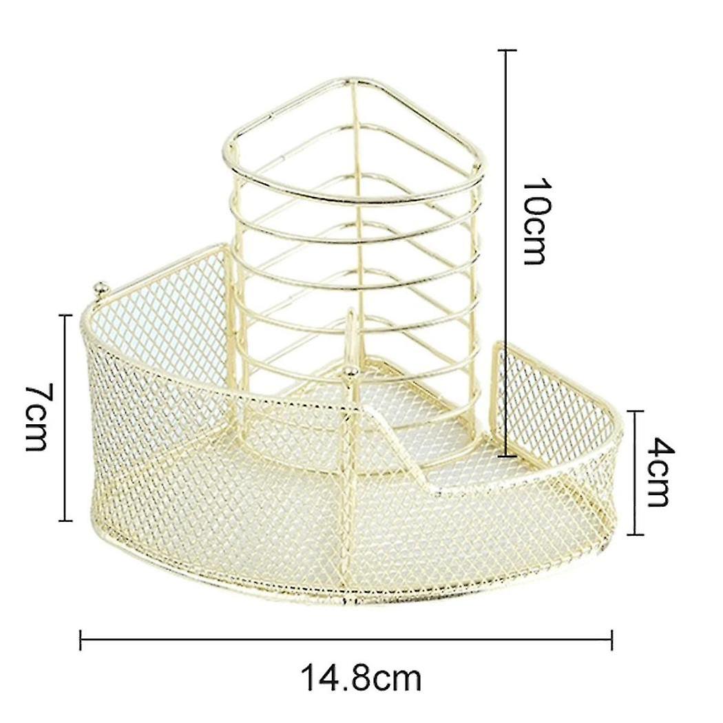 Exquisite Mesh Pen Holder Triangle-shaped Metal Stationery Storage ...