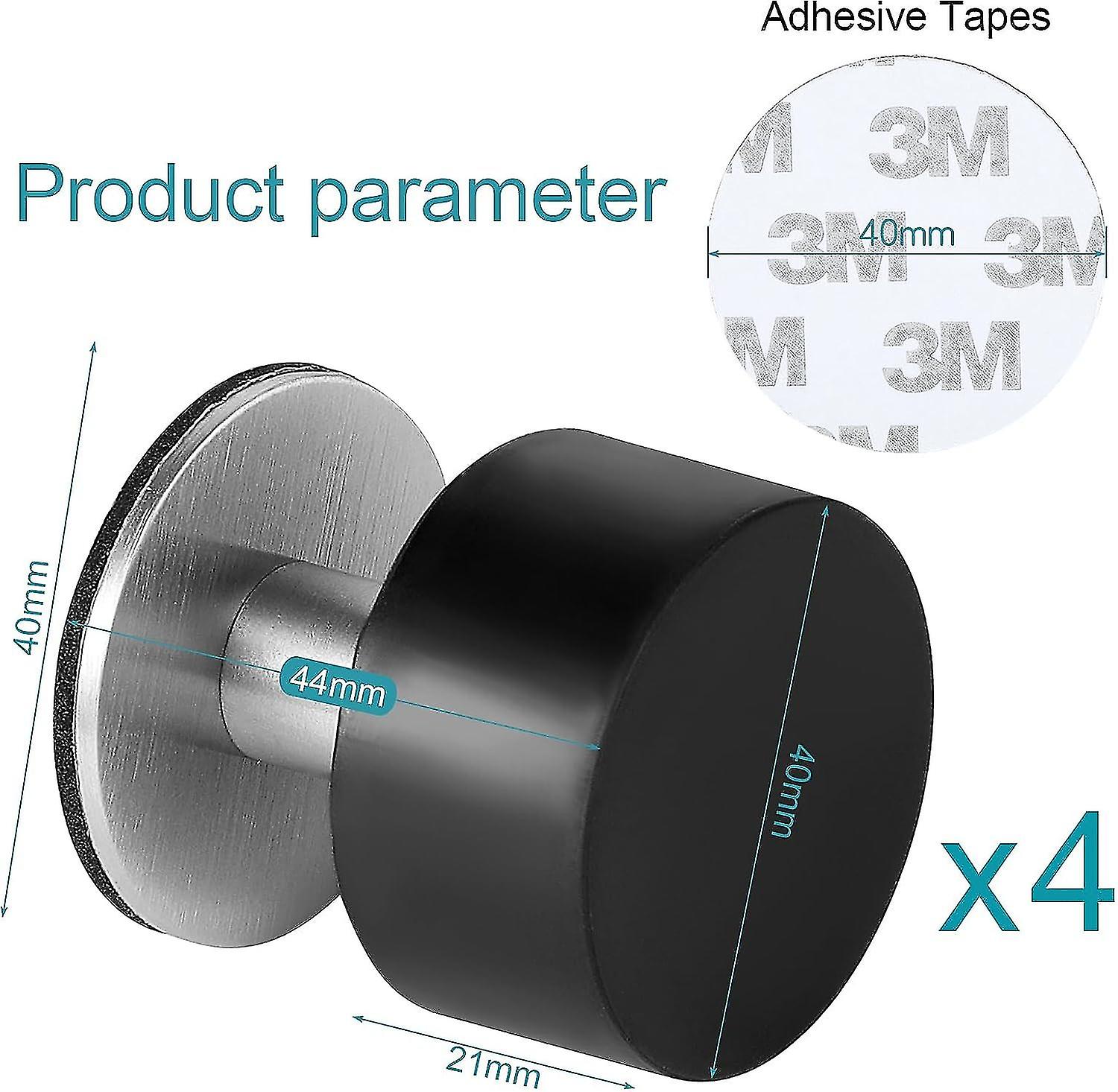 4pcs Adhesive Door Stops Stainless Steel Door Stoppers Door Stoppers ...