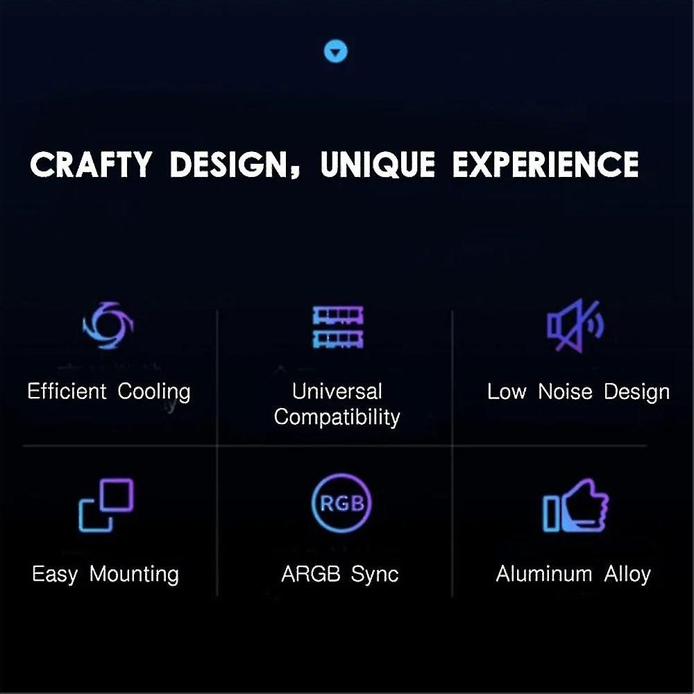 Computer Ram Memory Module Cooler Pc Ddr4 Ddr5 Overlock Dual Argb Sync Pwm Fans Aluminium Rgb