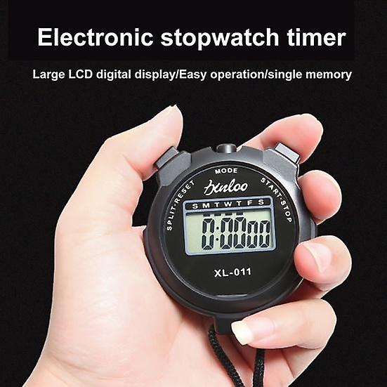 Digital Stopwatch Waterproof Compact Size Simple Operation No Clock No Date Silent Stopwatch ...