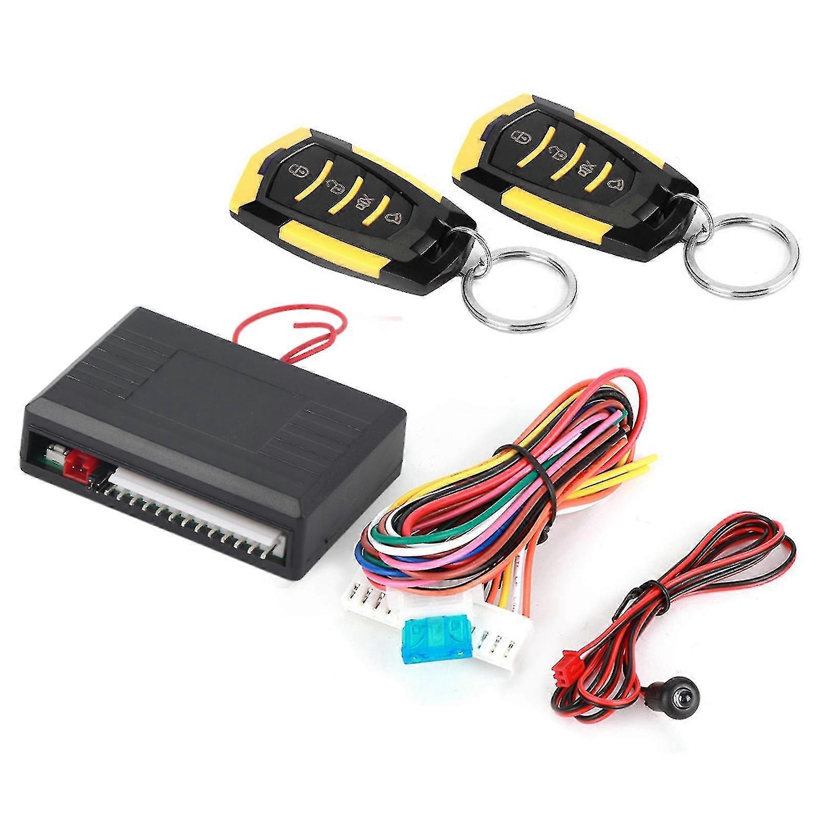 Car Alarm Kit with Remote Control and Central Locking System | Fruugo UK