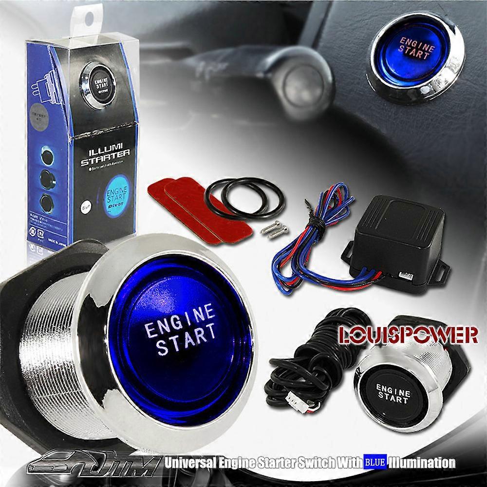 Car Engine Key Blade Push Start Button RFID Engine Lock Ignition ...