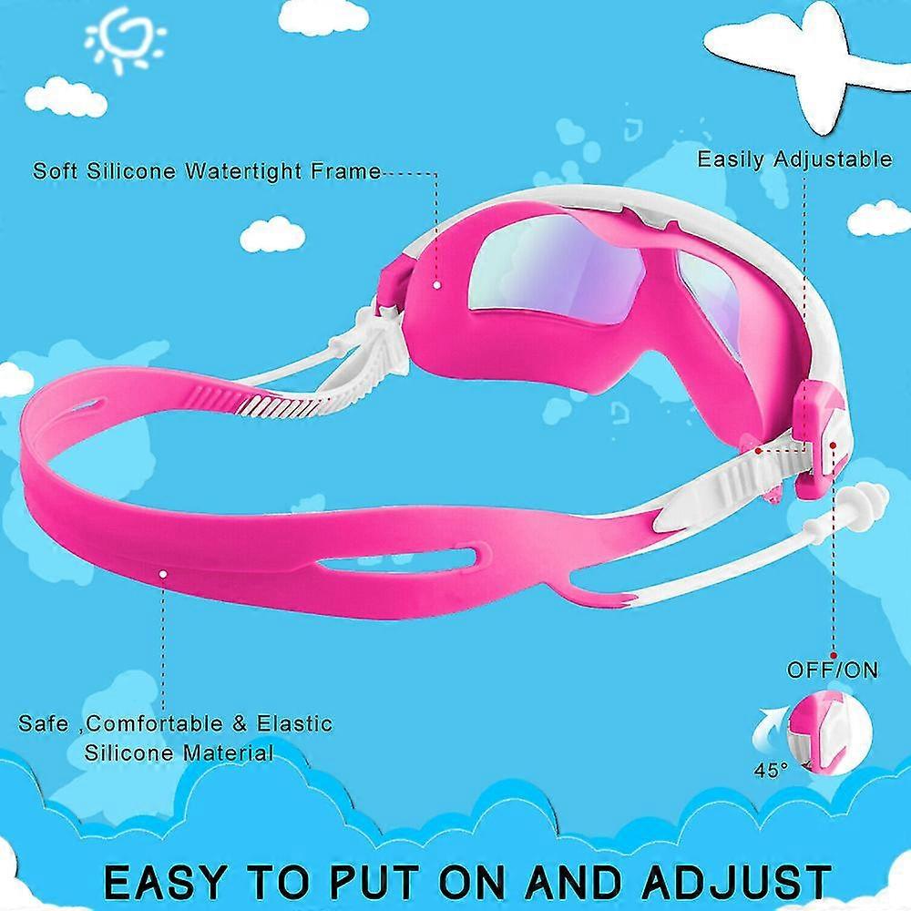 Kids Anti-Fog Swimming Goggles Pool Swim Adjustable Glasses Children ...