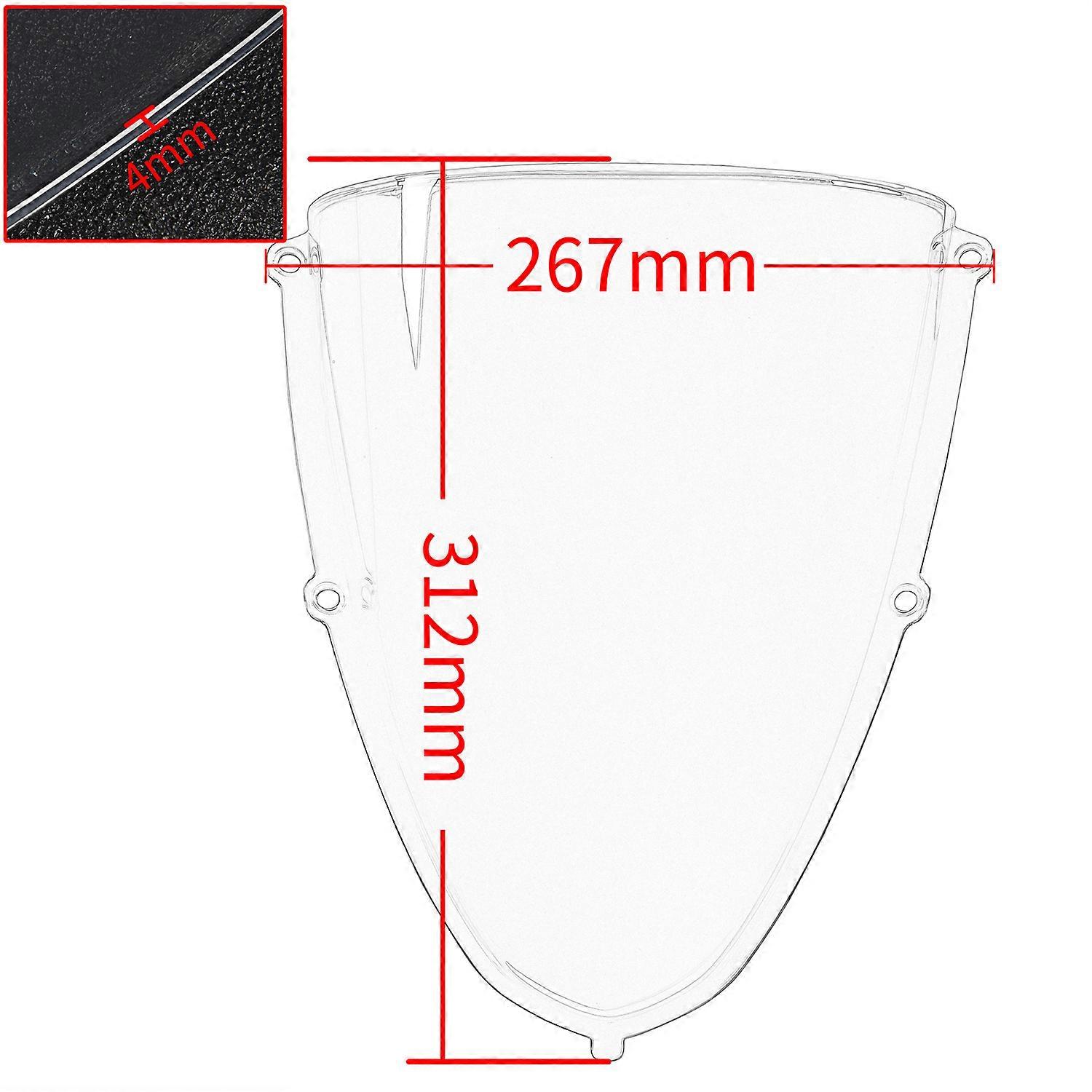 Motorcycle Double Bubble Front Windshield Windscreen Wind Deflector For ...