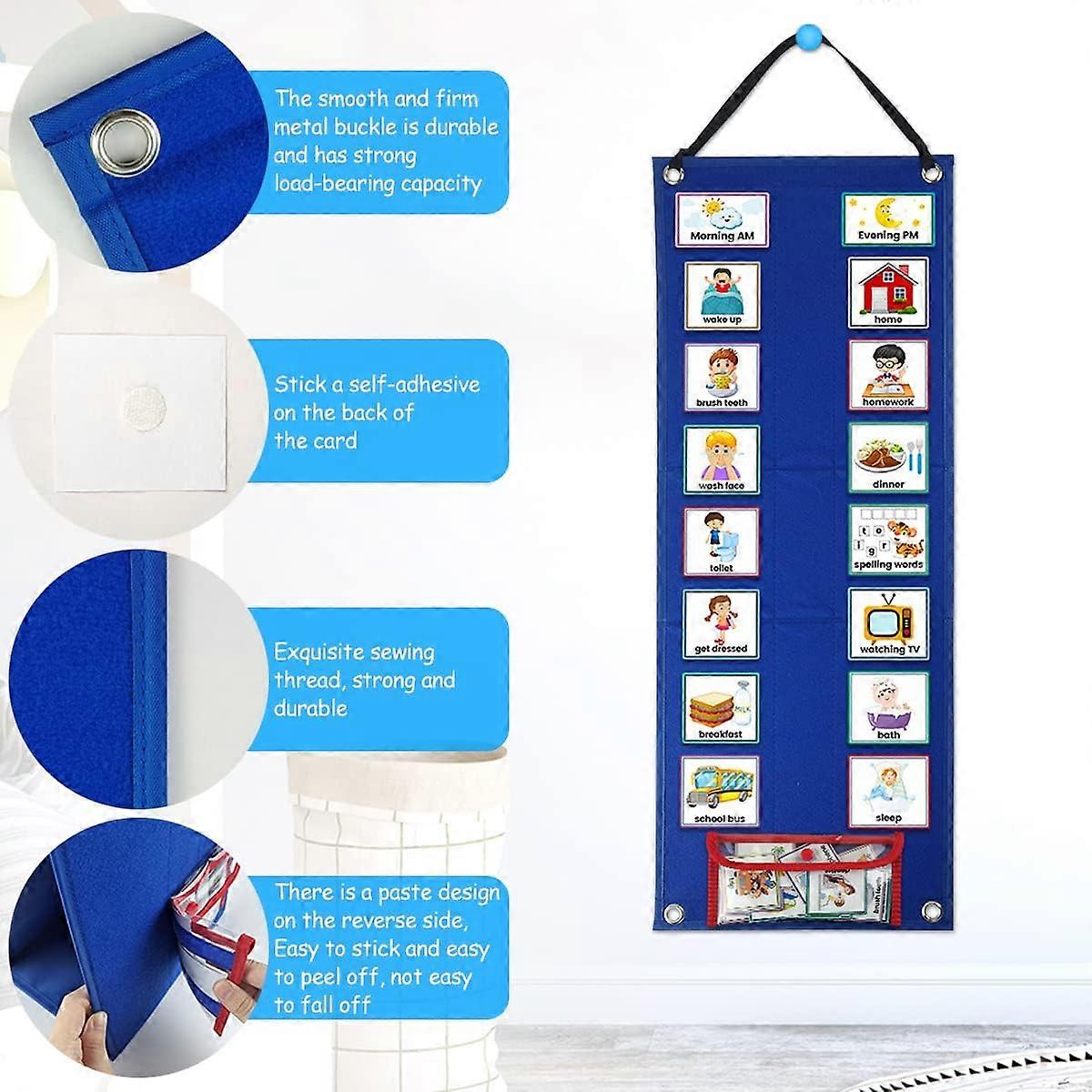 Kids Visual Schedule, Visual Schedule Chore Chart, Hanging Children ...