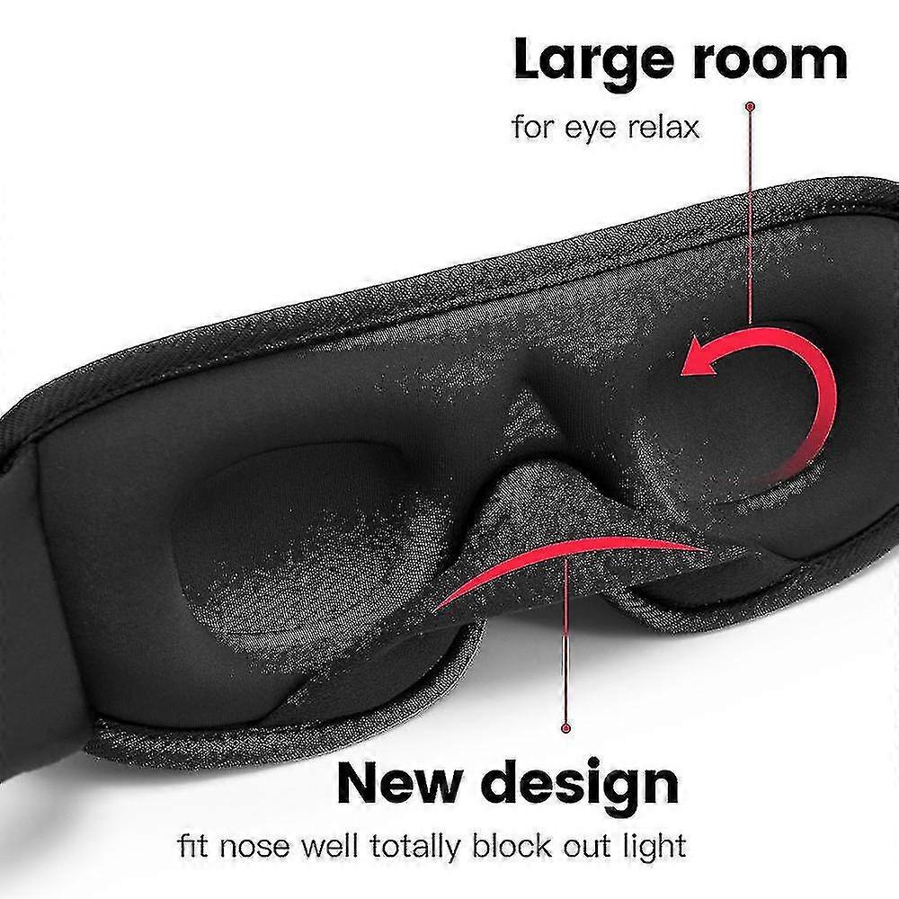 3d Sleeping Mask Block Out Light Sleep Mask For Eyes Soft Sleeping Aid ...