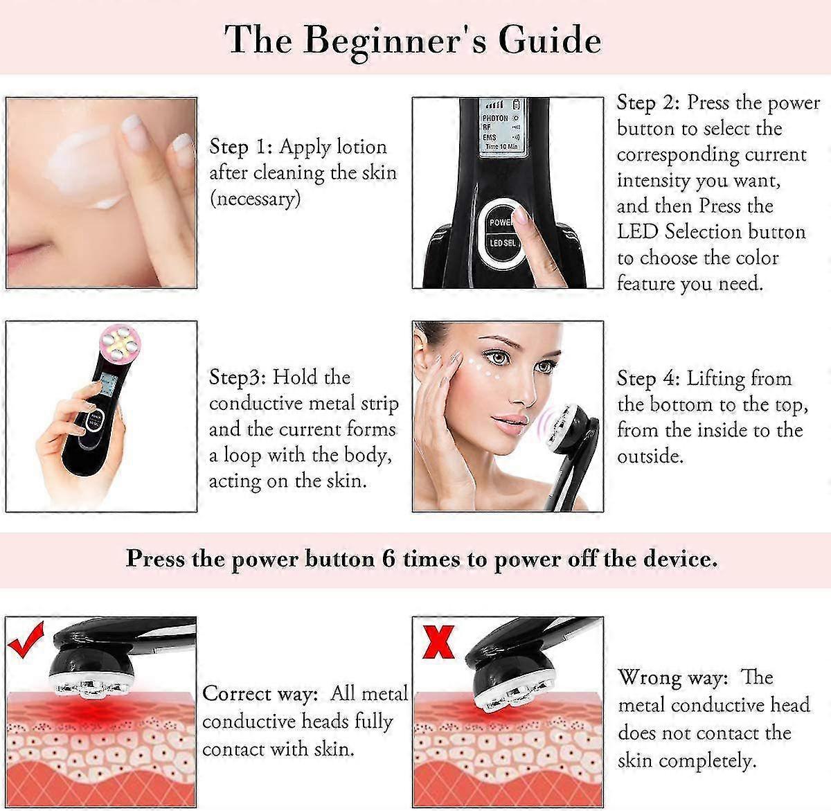 Facial lifting machine, LED light therapy wrinkle removal machine ...