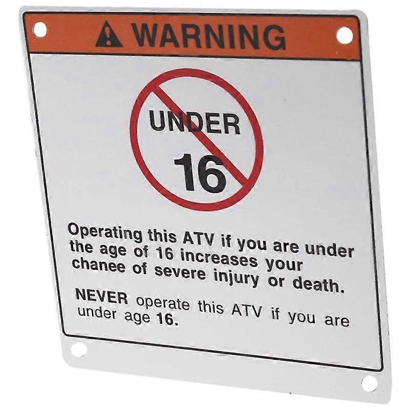 For Yamaha Warning Decals Stickers Labels Aluminum Backed Raptor ...