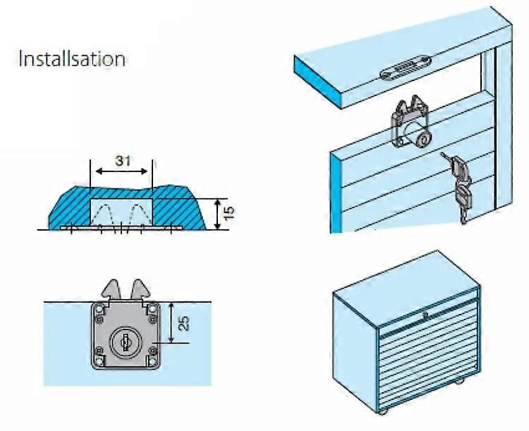 double lock file cabinet lock desk drawer cabinet lock double hook ...
