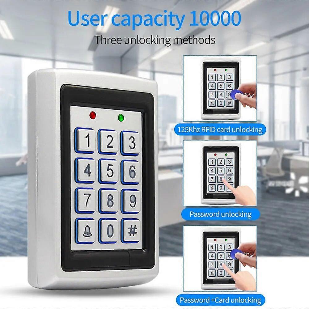 Outdoor RFID Access Controller Metal Keypad Card Reader with Waterproof Cover 125KHz 10pcs ...