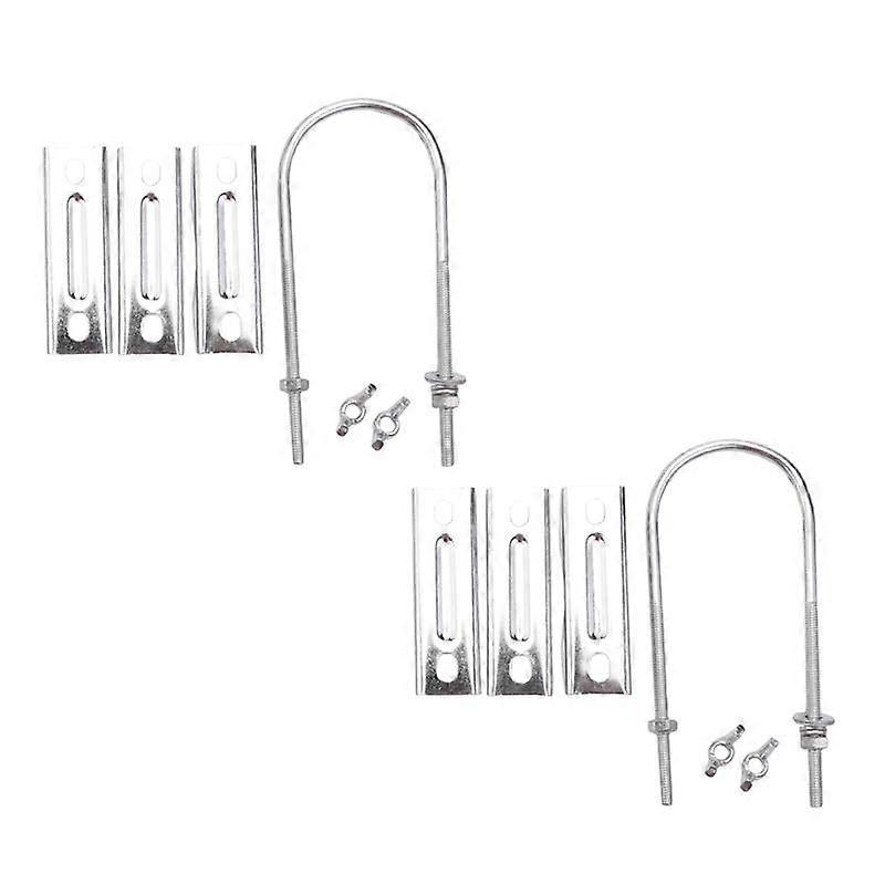 Double Antenna Mast Clamp V Block with U Bolts Heavy Duty Anti-Rust ...