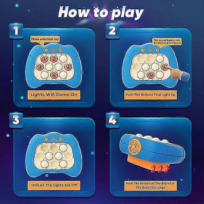 Handheld Pop It Game For Children, Light Up Pop Up Game, Poppet Game ...