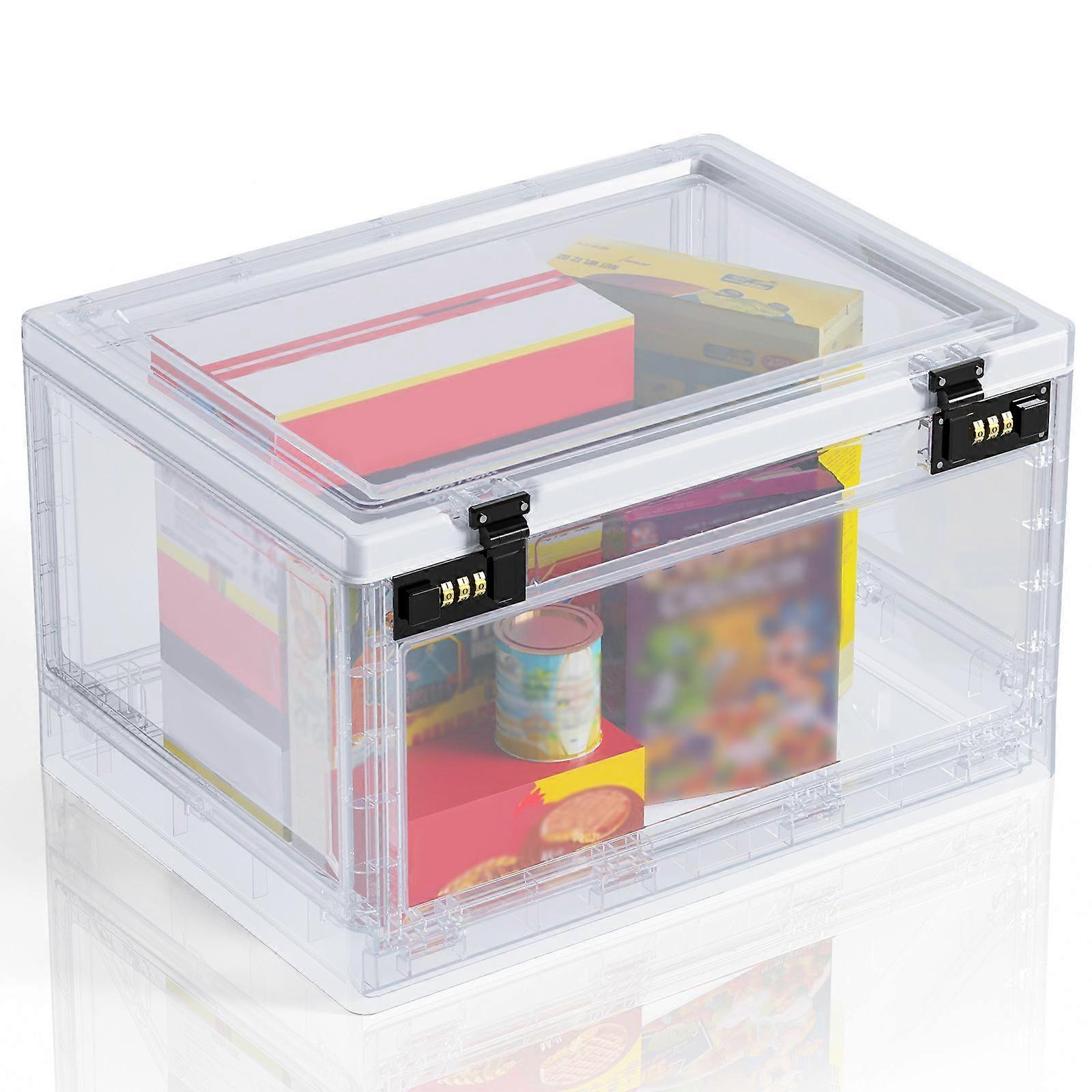 Transparent Box with Password Lock Containers Clear Lockable Storage ...