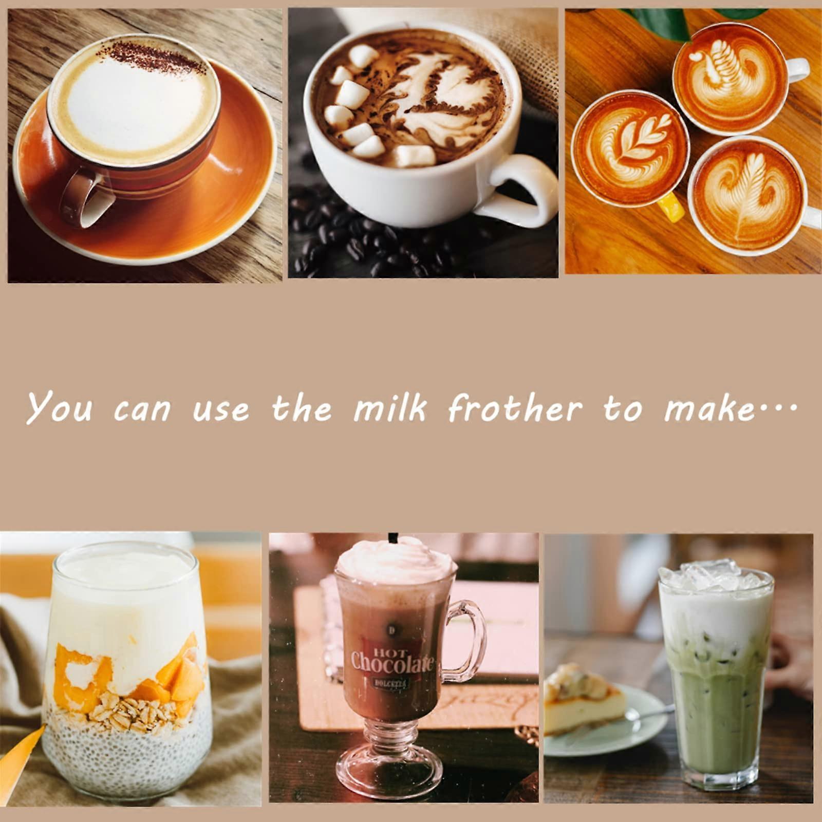 Milk Frother, Handheld Foam Maker for Cappuccino, Electric Whisk Drink ...