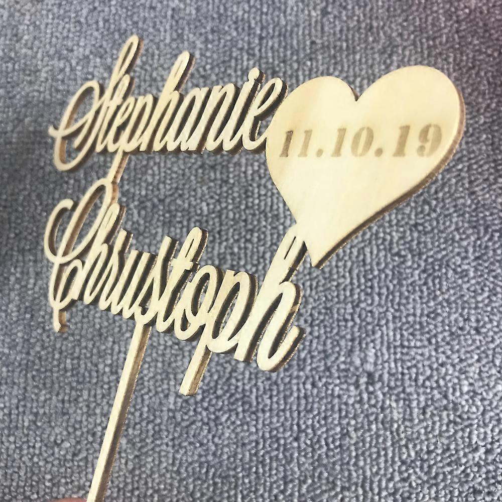 Custom wedding cake topper,Personalized Bride & Groom names with date ...