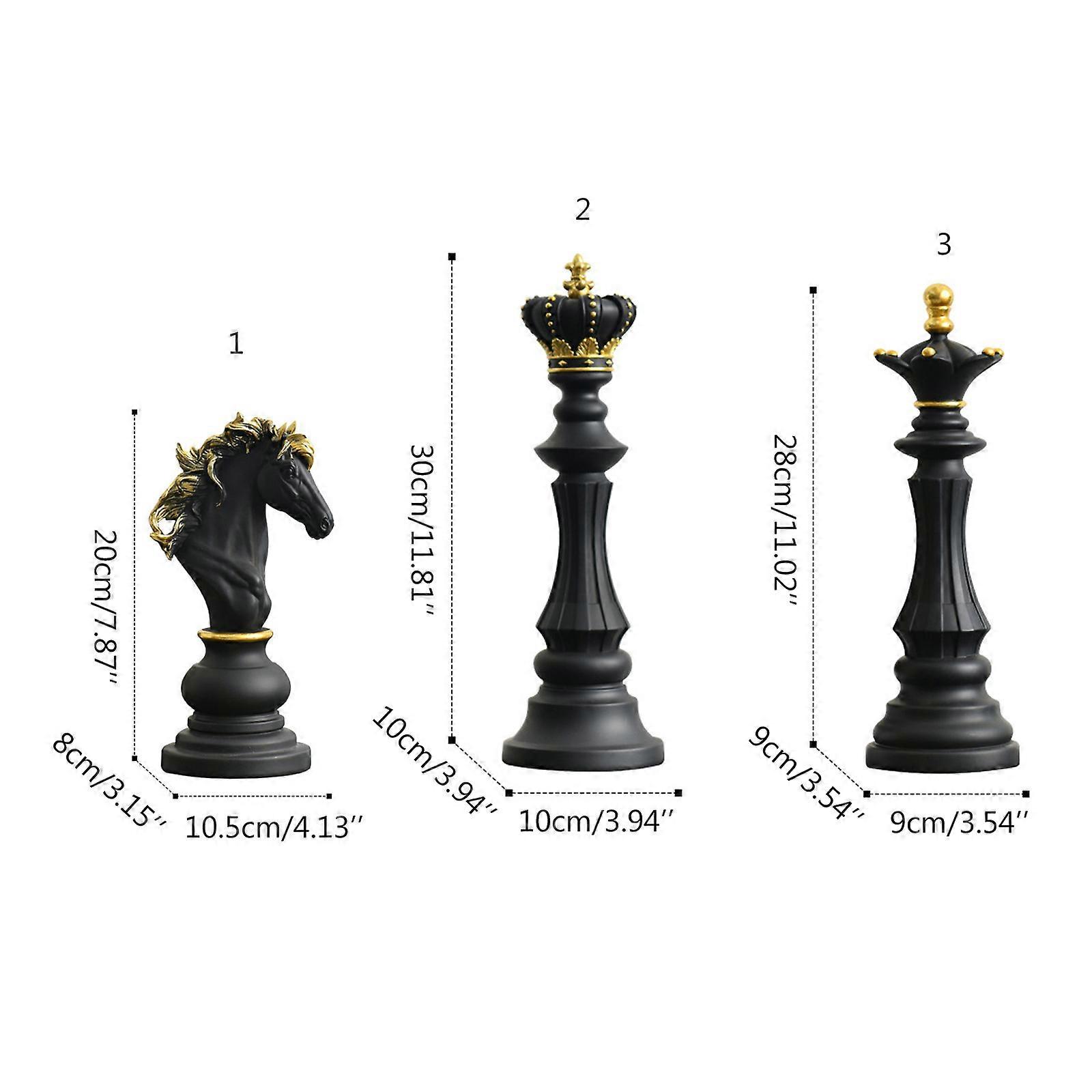 Chess Statue Decor Desktop Ornaments Art Figurines Office Chessmen ...