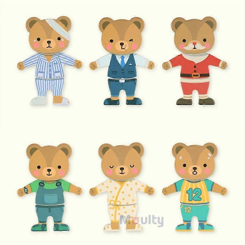 Moulty Magnetic Puzzles Bear Dress up Puzzles With Storage Case ...