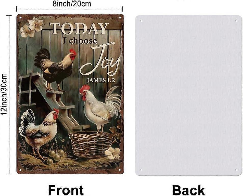 Rooster Metal Tin Signs Retro Metal Coop Sign Vintage Chicken Sign ...