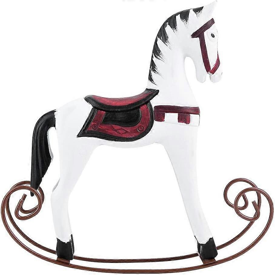 Exquisite and beautiful wooden rocking horse, painted rocking horse in ...