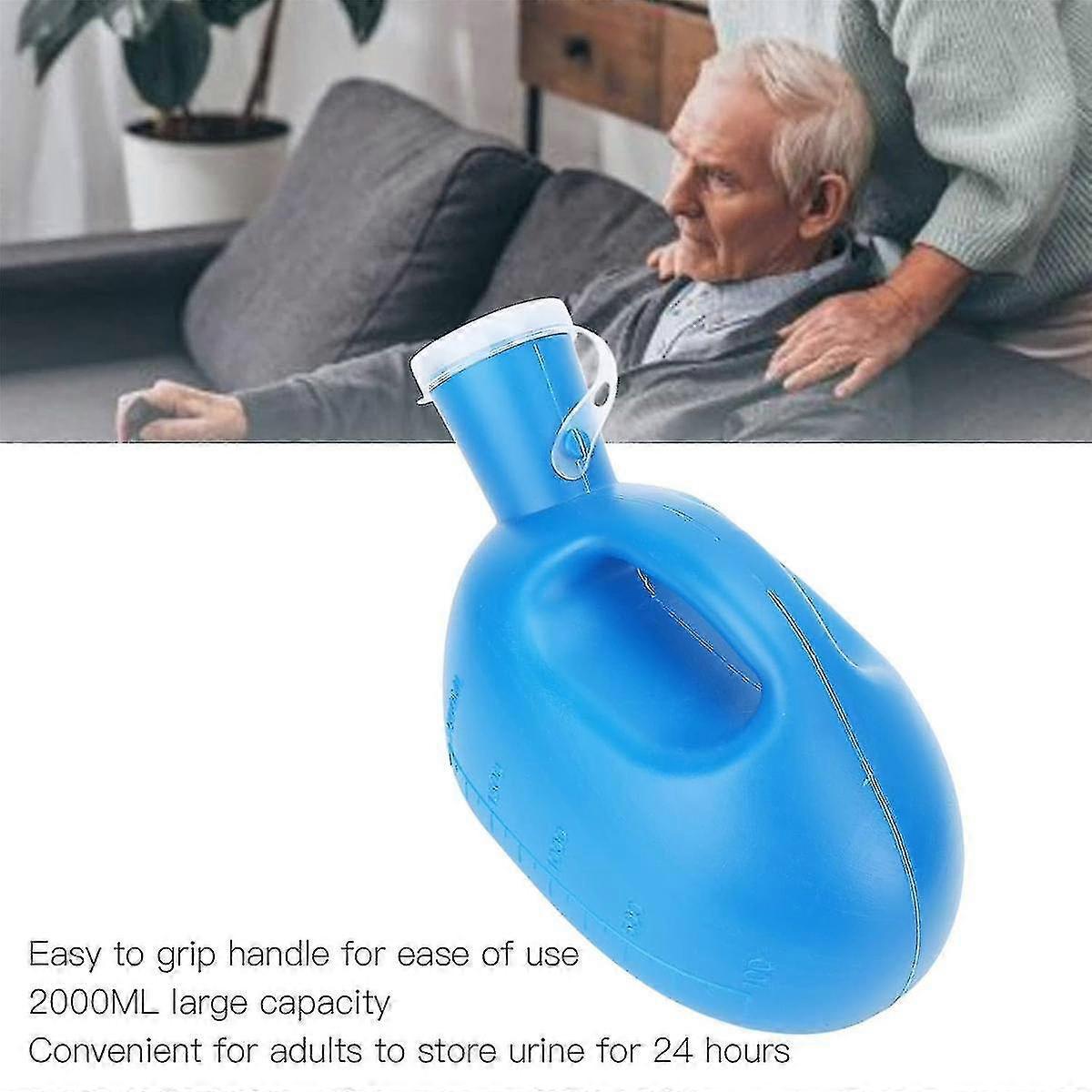 2000ml Plastic Male Bed Potty Pee Bottle Pee Collector With 160cm Tube ...