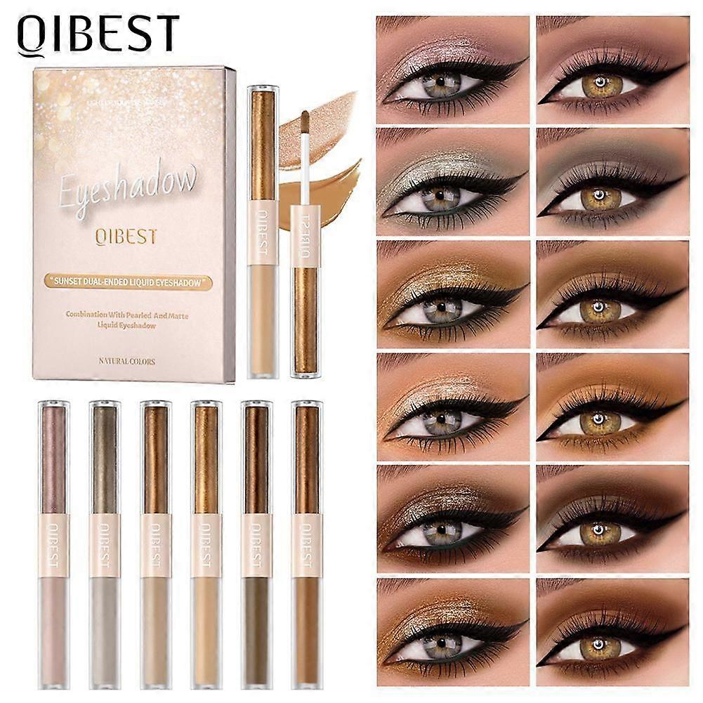 Double Ended Liquid Eyeshadow High Gloss Eye Shadow Liquid Color Makeup ...