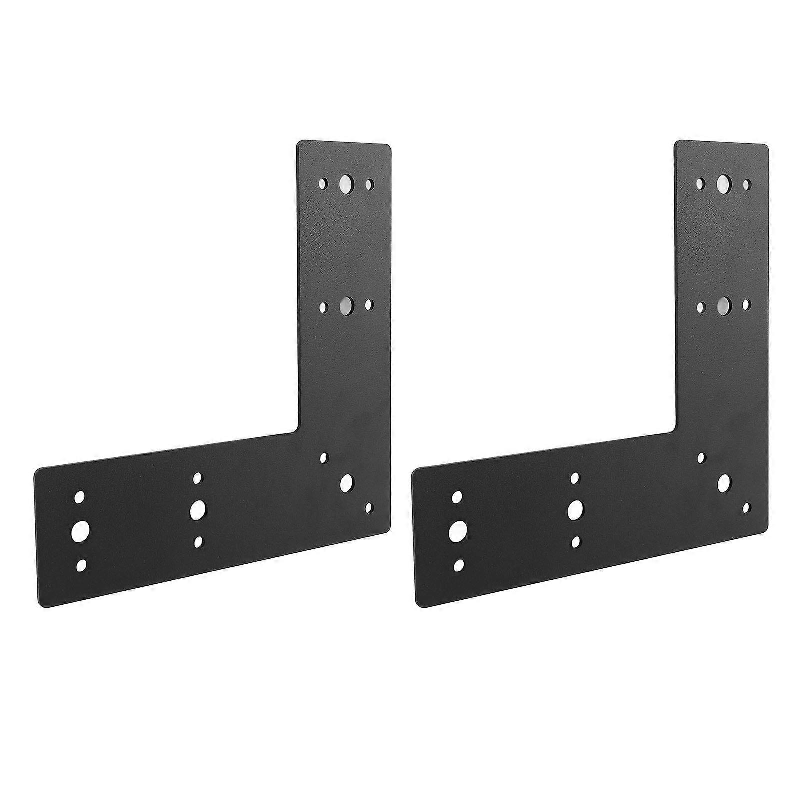 L Shape Flat Bracket Black Powder Coated Carbon Steel Right Angle Flat ...