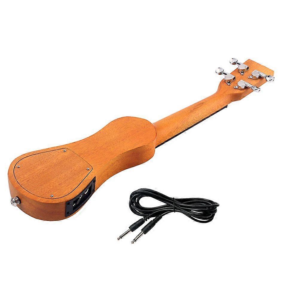 21 Inch Electric Ukulele Solid Wood Peanut Shell Mahogany Peanut Shaped ...