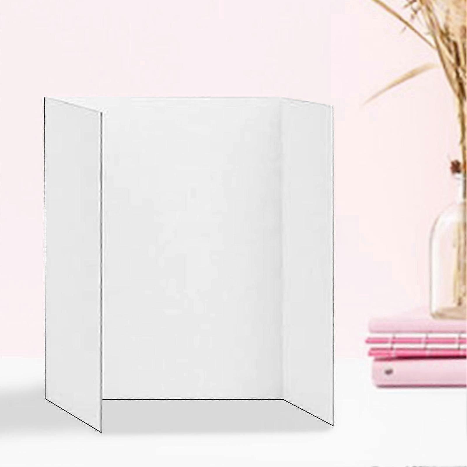 4Pcs Tri-Fold Poster Boards Small White Presentation Boards Corrugated ...