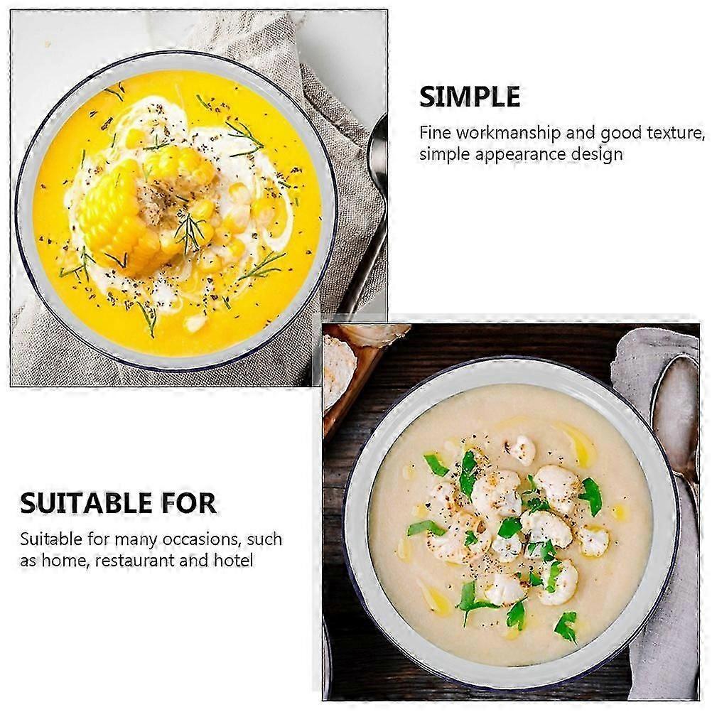 Retro Enameled Basin Thickened Soup Basin Vegetable Basin Kitchen ...