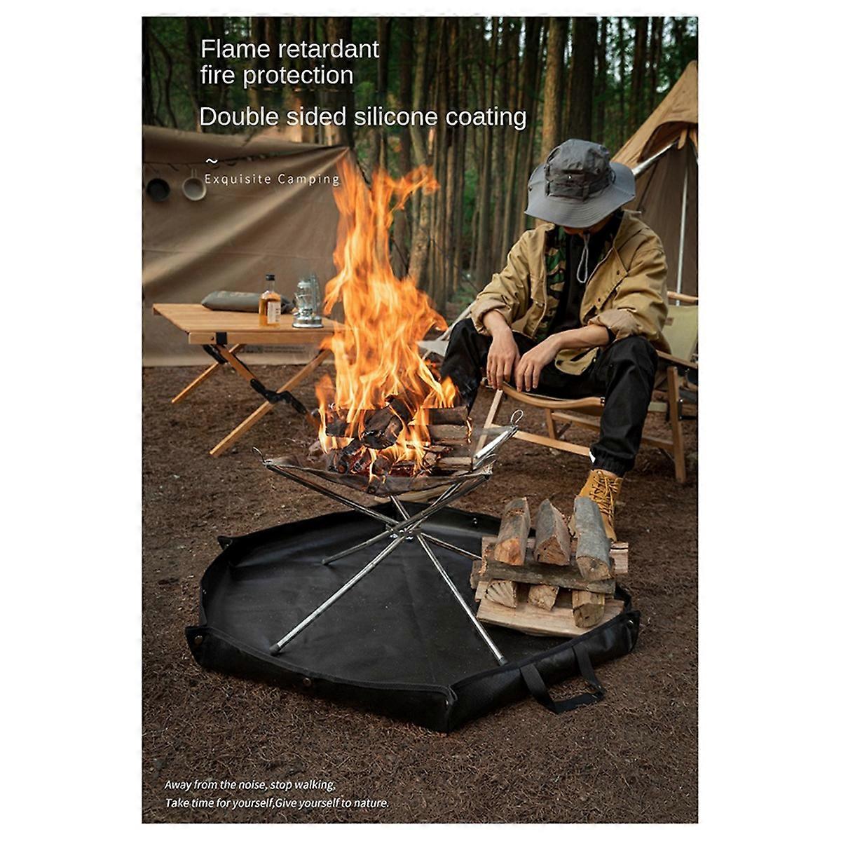 Outdoor Silicone Fireproof Cloth High Temperature Resistants Camping ...