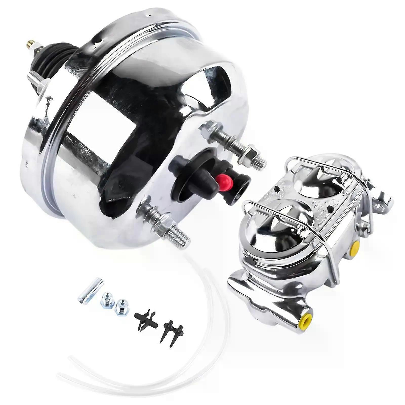 AP02 For 7 Chrome Street Rod Rat Rod Power Brake Booster w/ Bail Top ...