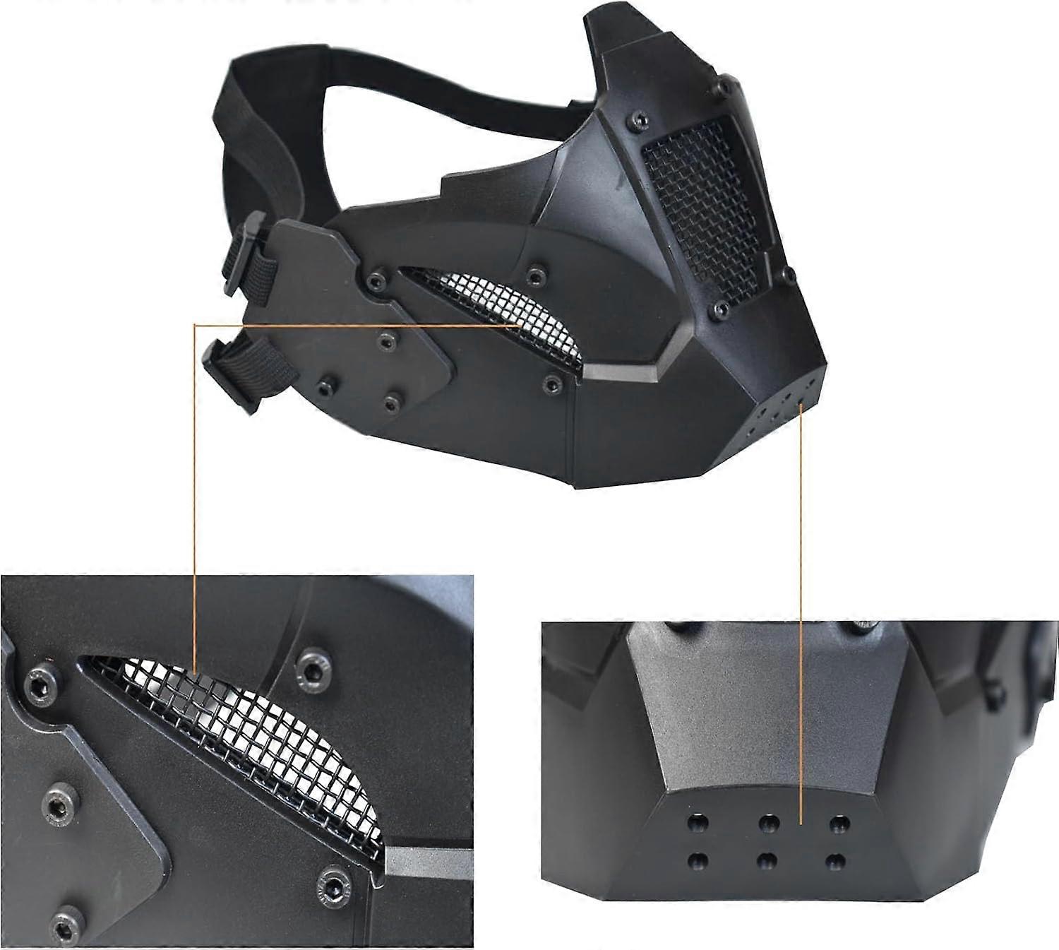 Tactical Mask and Fast Helmet,Protective Full Face AntiFog Clear Goggle ...