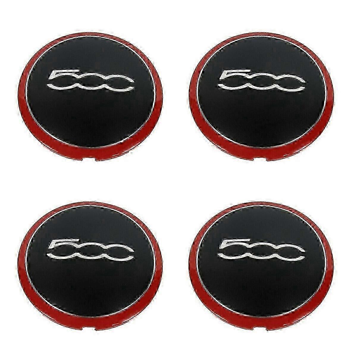 4Pcs 133mm Hubcap for 500 Wheel Centre Hub Caps Emblem Sticker ...