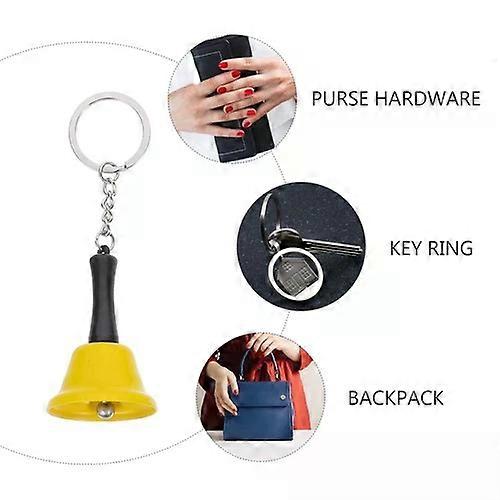 Metal Bell Pendant Key Rings, 5pcs Creative Keychains (Assorted Color ...