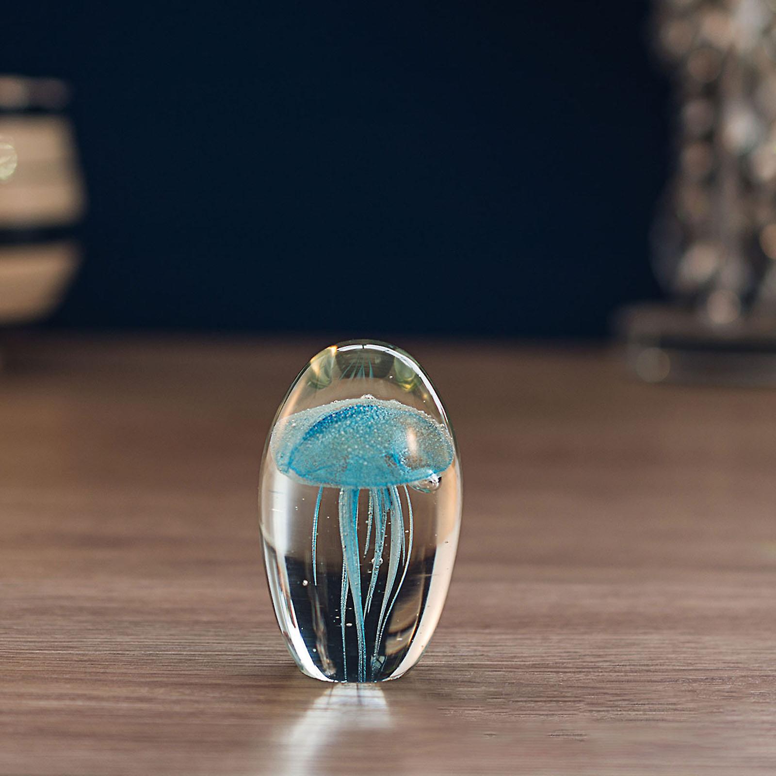 3D Crystal Jellyfish Ornament Sea Animal Paperweight Crafts Collectible ...