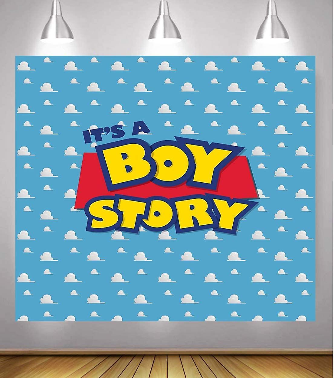 It's A Boy Story Backdrop Birthday Party Theme Photo Background Blue ...