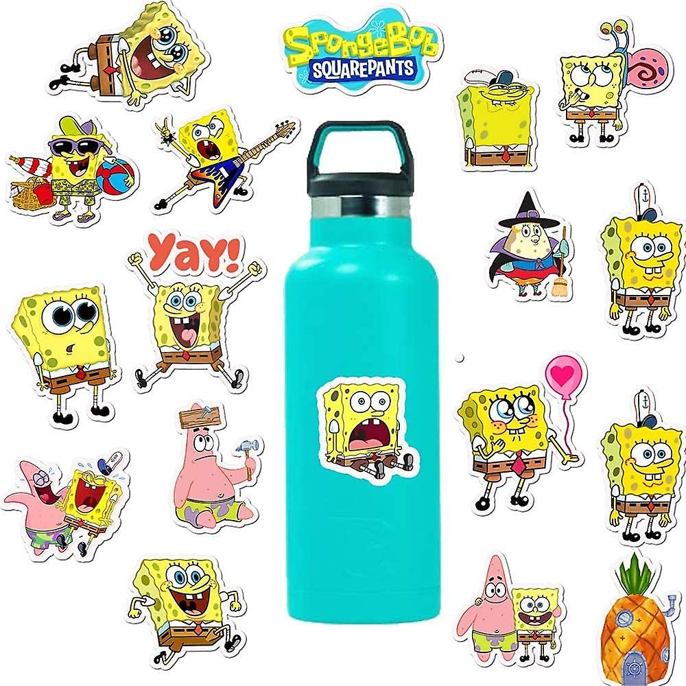 50pcs Cartoon Sponge Stickers Spongebob Decals For Teen Kid Adult ...