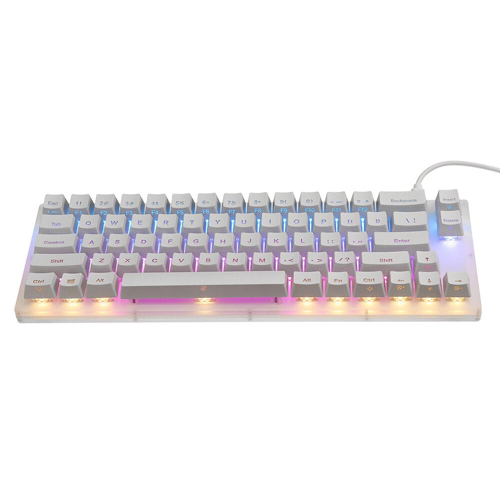 Gamakay k66 mechanical gaming wired keyboard keypad switch rainbow rgb ...