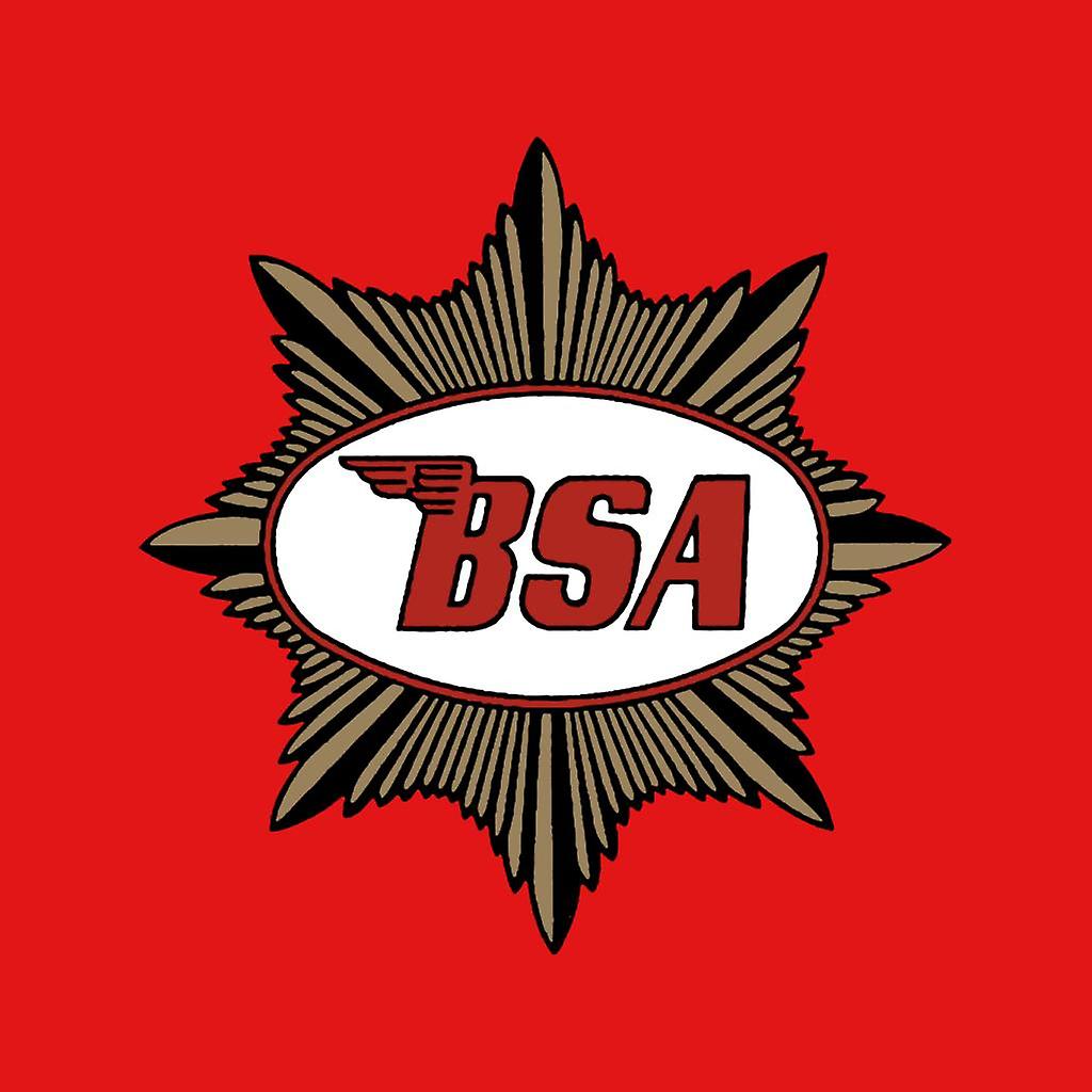 BSA Red Logo Gold Badge Men's T-Shirt | Fruugo US