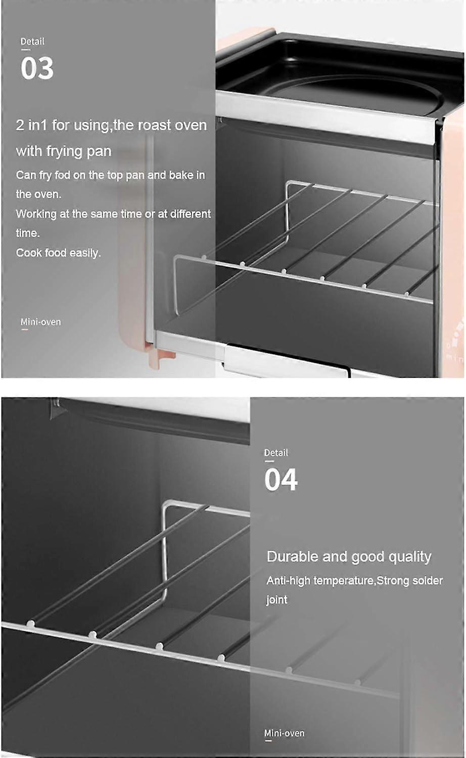 Mini Electric Oven, Grillable Toaster Timer Maker, Multi-function Home ...