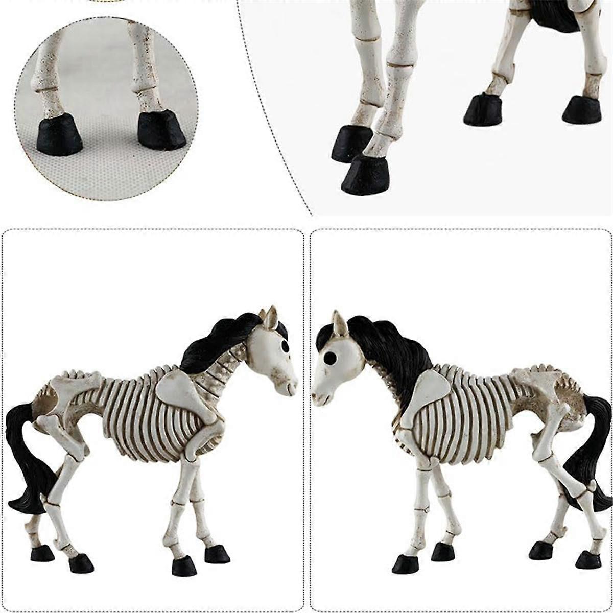 Skeleton Horse Statue Creepy Halloween Skeleton Animals Halloween ...