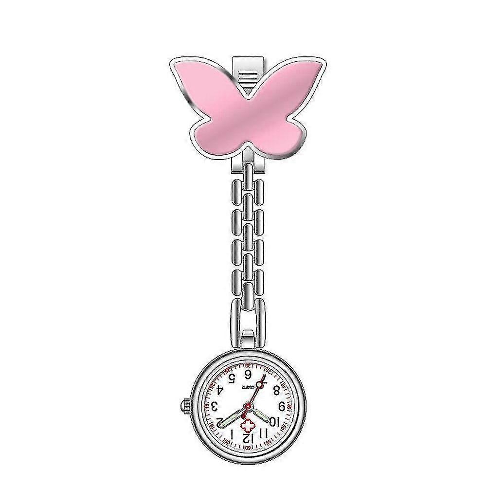 Butterfly Nurse Watch Fashion Clip-on Pendant Hanging Clock Watches ...