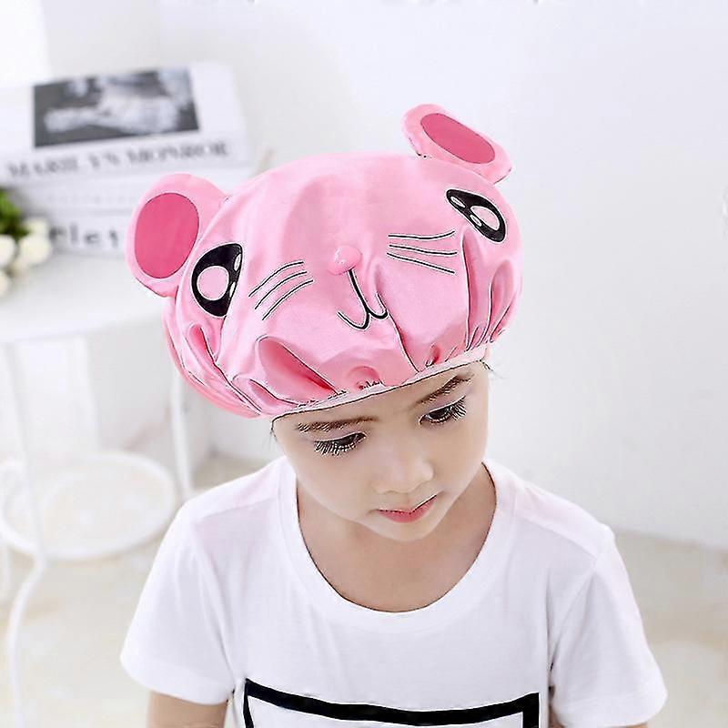 Cartoon Shower Caps Waterproof Children Bath Hat Shower Hair Cover Kids ...