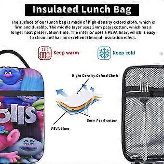 Anime Cartoon Trolls World Tour Lunch Box - Insulated Lunch Bag For ...