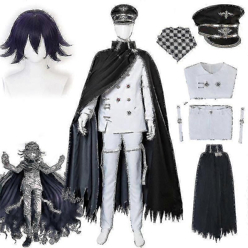 Anime Danganronpa V3 Kokichi Oma Cosplay President Uniforms Scarf Wig ...