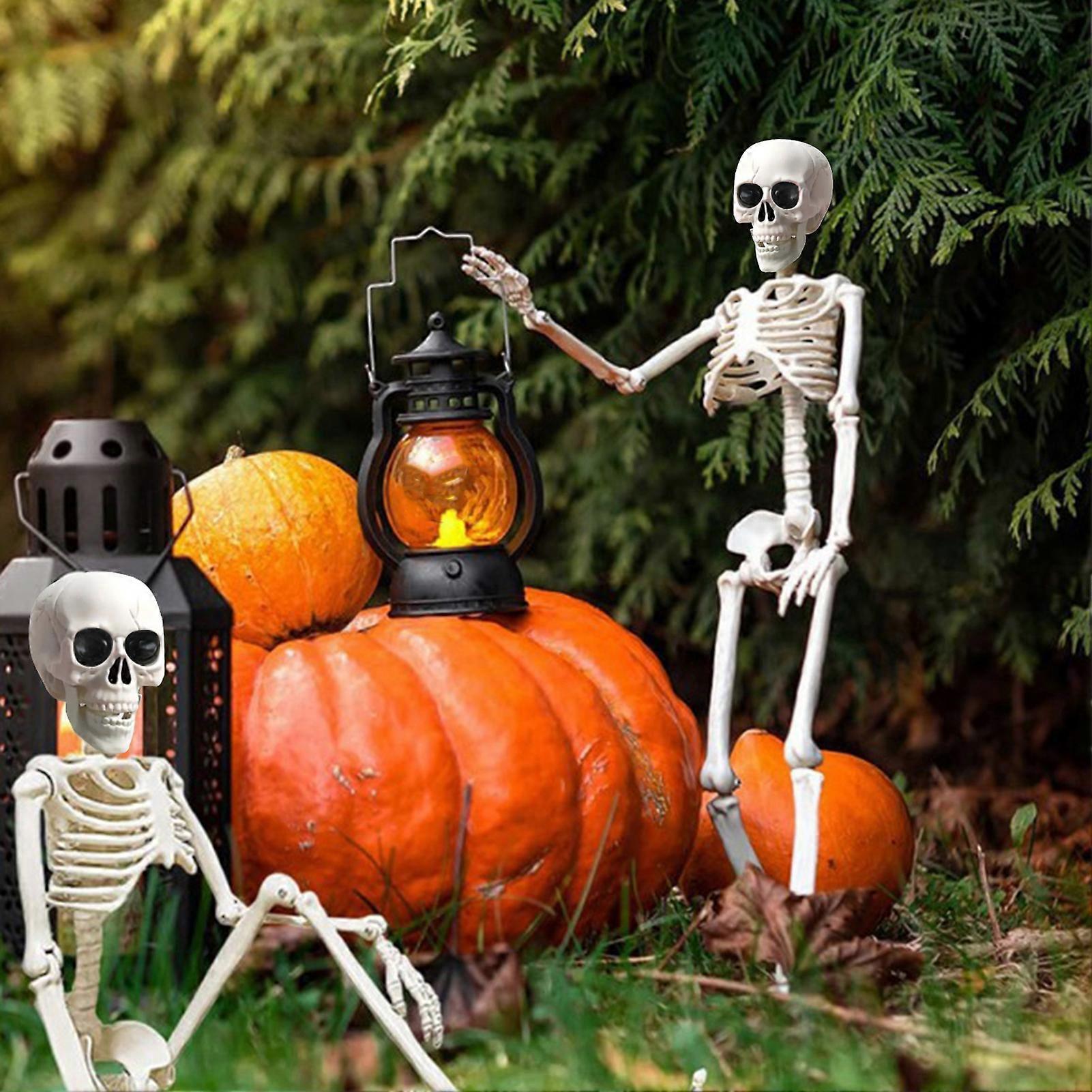 Halloween Skeleton Decoration 35" Full Body Skeleton Bone Statue ...