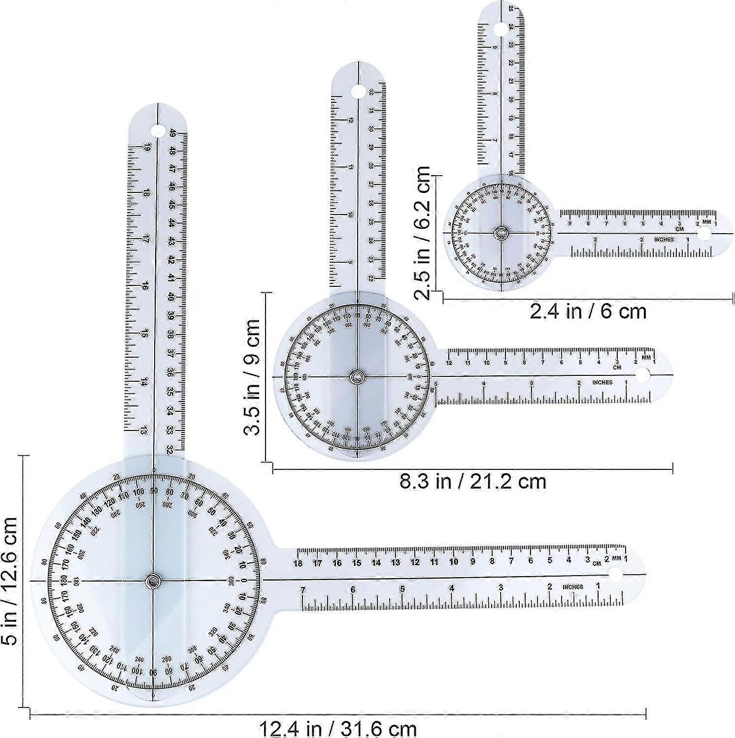 Goniometer Set Finger Goniometer Digital Goniometer Protractor 360 ...